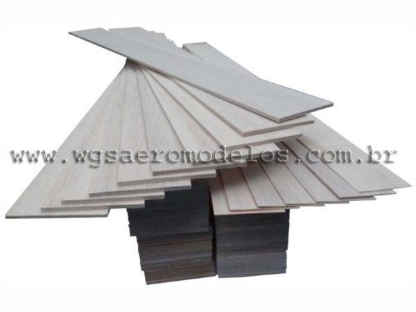 Madeira Balsa em chapa 1,5 mm x 4″ ( Pacote com 4 Chapas ) – WGS ...