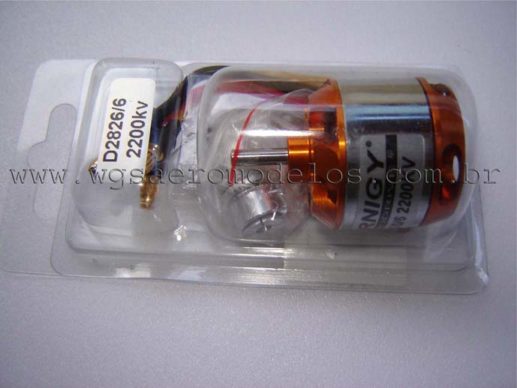 Motor Turnigy 2826/6 Brushless Outrunner 2200Kv. com adap. de Hélice ...
